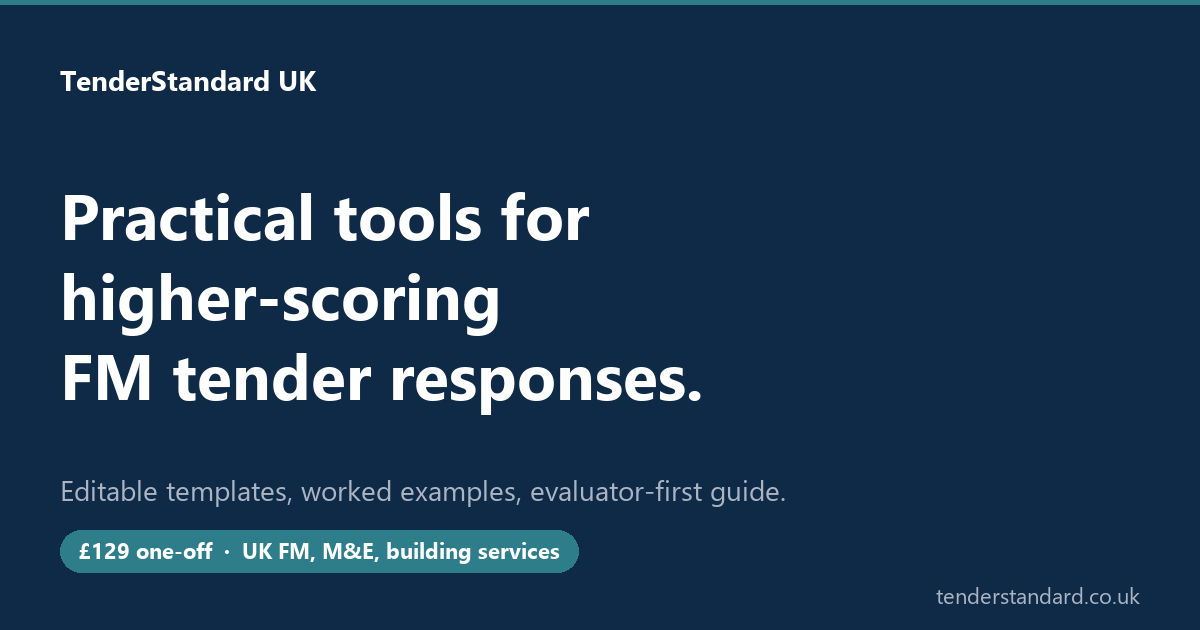 PQQ Evidence Checklist for UK FM SMEs | TenderStandard UK